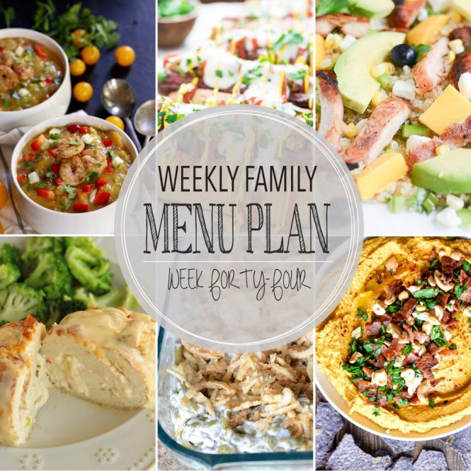 Weekly Family Meal Plan #44 - Diary of A Recipe Collector