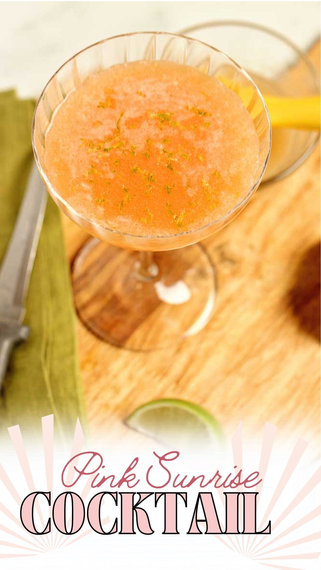 Pink Sunrise Cocktail - Diary of A Recipe Collector