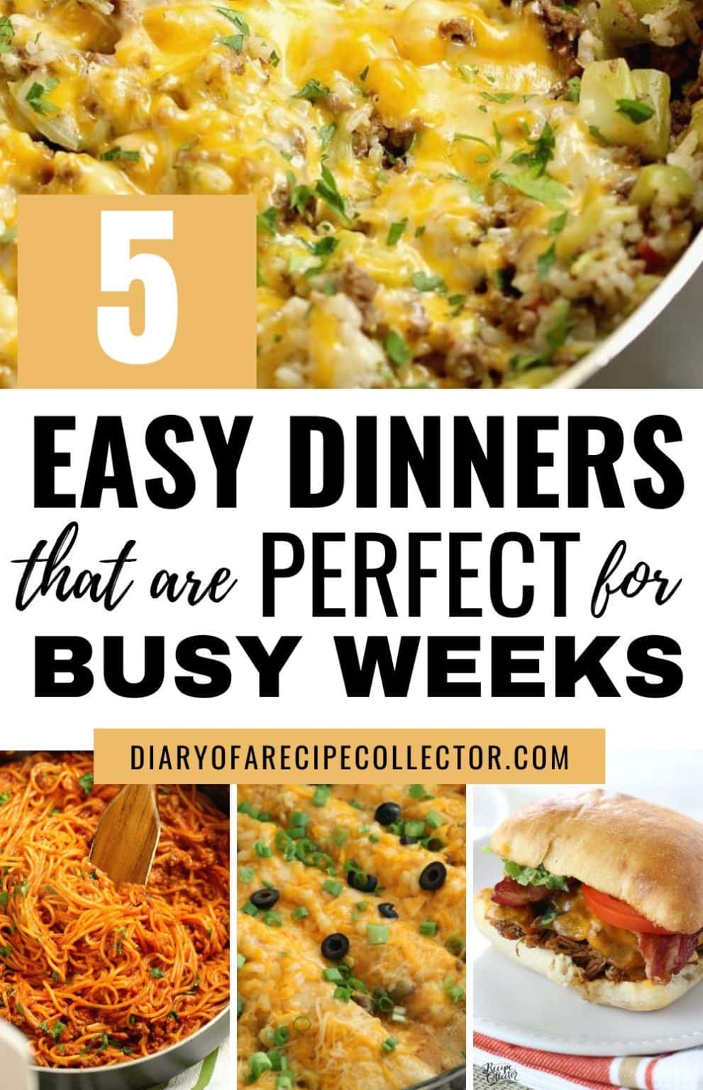 5 Easy Meals for Your Week - Diary of A Recipe Collector
